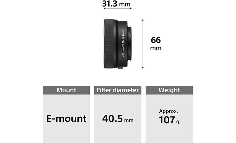 Sony SELP16502 16-50mm f/3.5-5.6 OSS II Next-gen wide-angle zoom lens ...