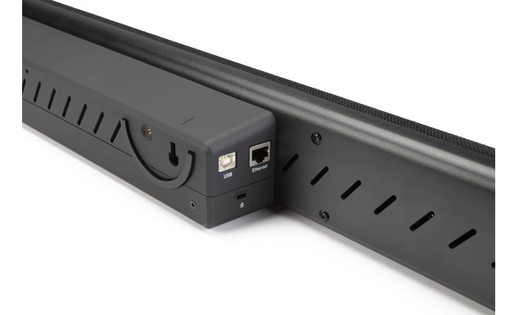 Stem Wall Sound bar with microphones for teleconferencing at Crutchfield