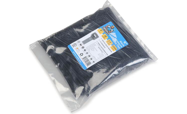 Grizzly Supply Miniature Cable Ties (6" Black, 18lb, 1000 count) Small ...