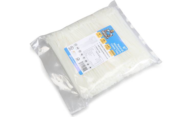 Grizzly Supply Miniature Cable Ties (6" Natural White, 18lb, 1000 count ...