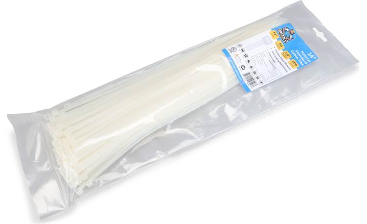 Grizzly Supply Standard Cable Ties (14" Natural White, 50lb, 100 count ...
