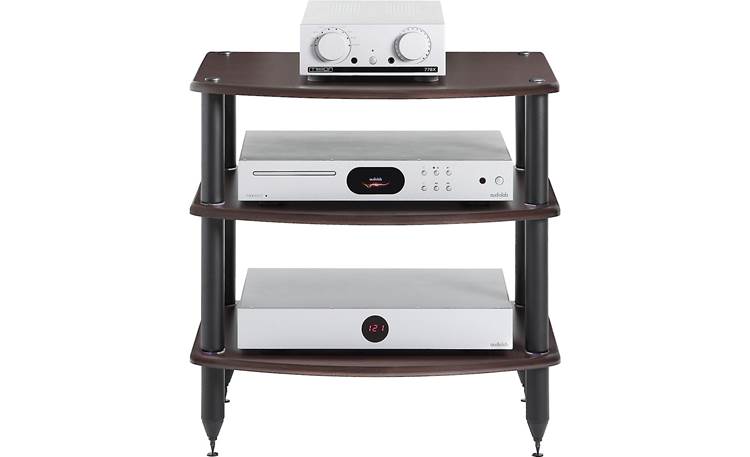 Pangea Audio Vulcan Audio Rack (Espresso with Black Posts) Modular 3 ...