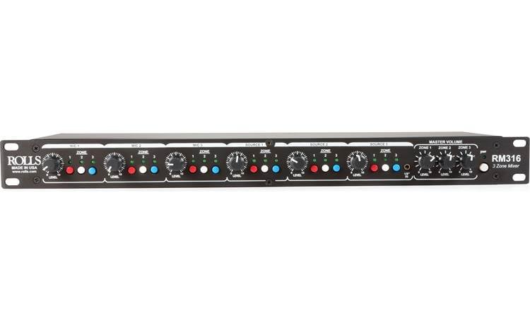 Rolls RM316 6-input/3-zone commercial mixer at Crutchfield