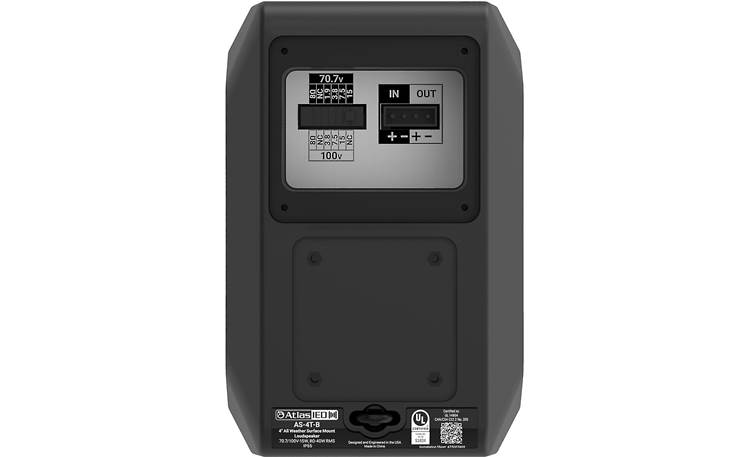 AtlasIED AS-4T (Black) 4" AS-Series 2-way, weather-resistant commercial compact surface-mount ...