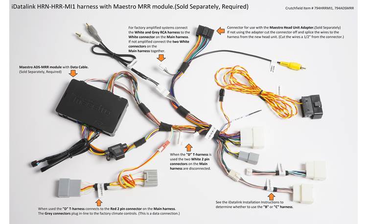 iDatalink HRN-HRR-MI1 Vehicle-specific Harness ( ADS-MRR or ADS-MRR2 ...