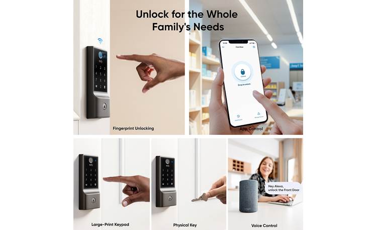eufy by Anker Smart Lock E31 Fingerprint-scanning smart lock at Crutchfield