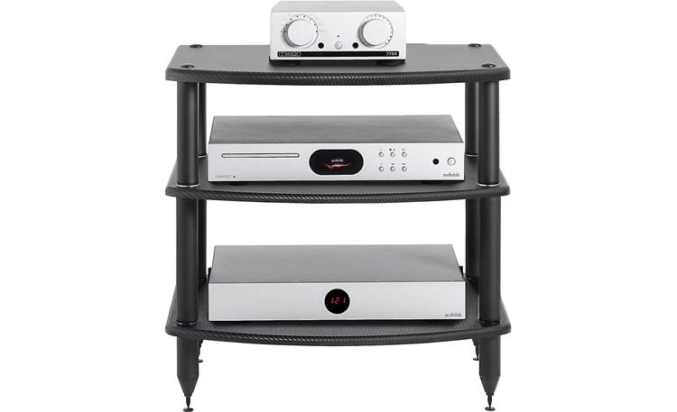 Pangea Audio Vulcan Audio Rack (Carbon Fiber with Black Posts) Modular ...