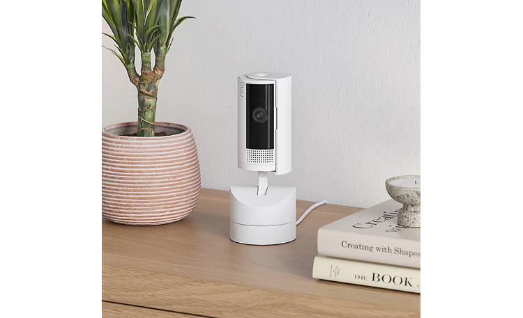 Ring Pan-Tilt Indoor Cam (White) Plug-in indoor security camera with ...