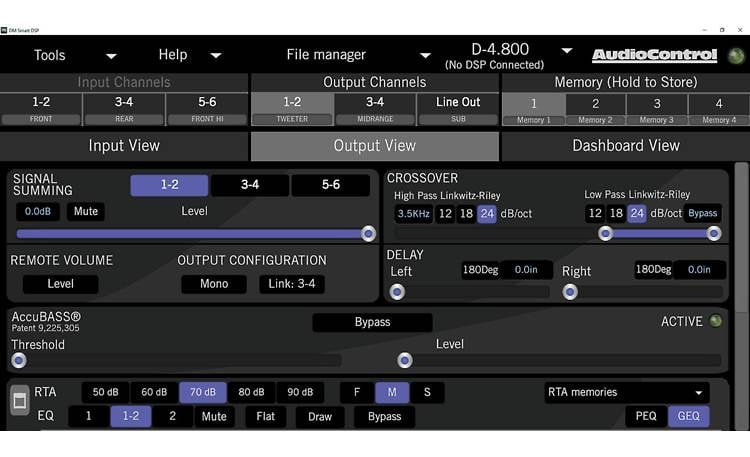 AudioControl D-4.800 D Series 4-channel car amplifier with digital ...