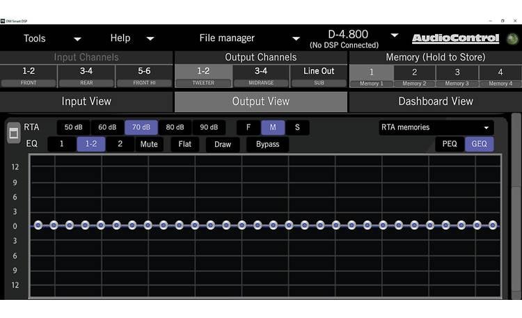 AudioControl D-6.1200 D Series 6-channel car amplifier with digital ...