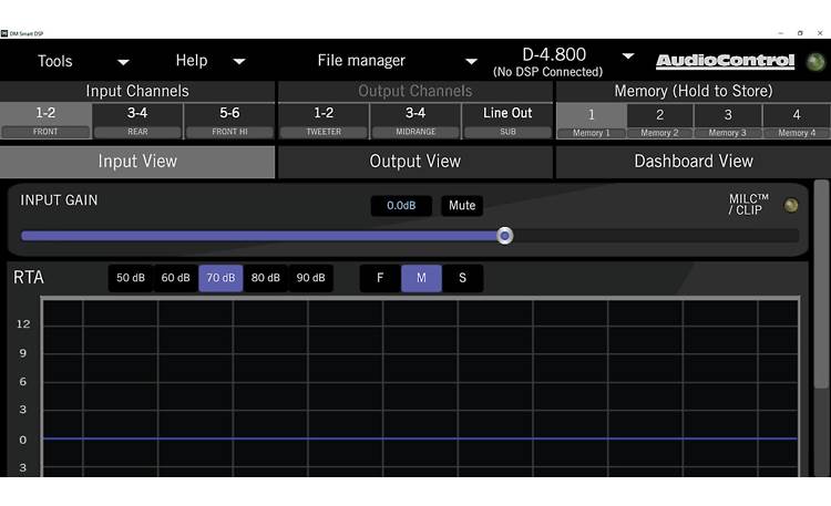 AudioControl D-6.1200 D Series 6-channel car amplifier with digital ...
