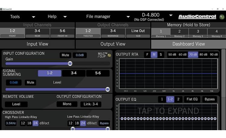 AudioControl DM-608 Digital Signal Processor DSP with 6 inputs and 8 ...