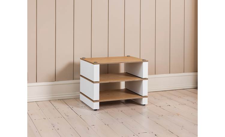 Blok Stax 2G 3-Shelf Collection (Natural Ash/Satin White) Modular audio ...