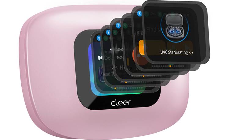 Cleer ARC 3 (Pink) Wireless open-ear earbuds with touchscreen case at ...