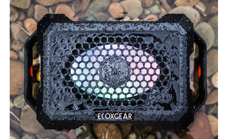 Ecoxgear DEFENDER (Black Oak) Waterproof portable Bluetooth® speaker with built-in party lights ...