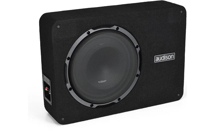 Audison Prima APBX 10 S4S Sealed enclosure with 10" 4-ohm shallow subwoofer at Crutchfield