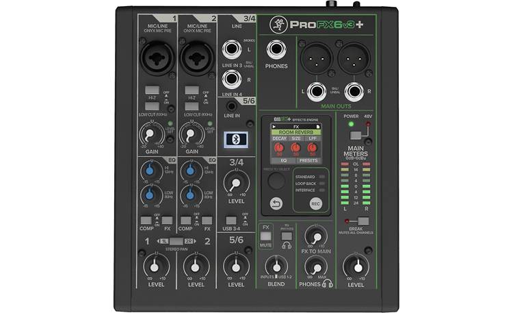 Mackie ProFX6V3+ 6-channel mixer with enhanced effects, compression ...