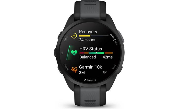 Garmin Forerunner 165 (Black with Slate Gray band) GPS running ...