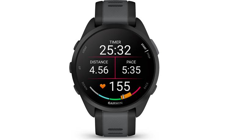 Garmin Forerunner 165 Music (Black with Slate Gray band) GPS running ...