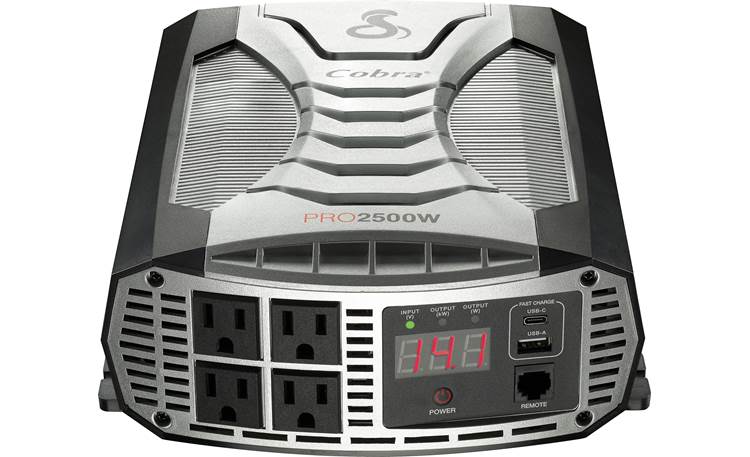 Cobra PRO 2500W DC to AC power inverter with 2500-watt continuous power output at Crutchfield