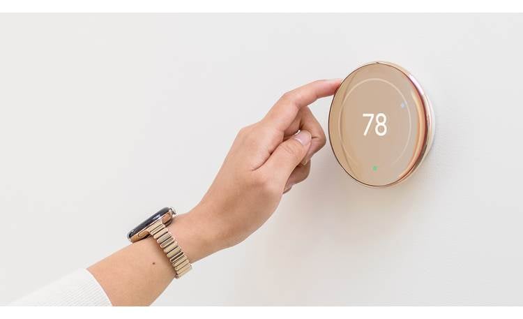 Google Nest Learning Thermostat, 4th Gen (Polished Gold) Smart learning ...