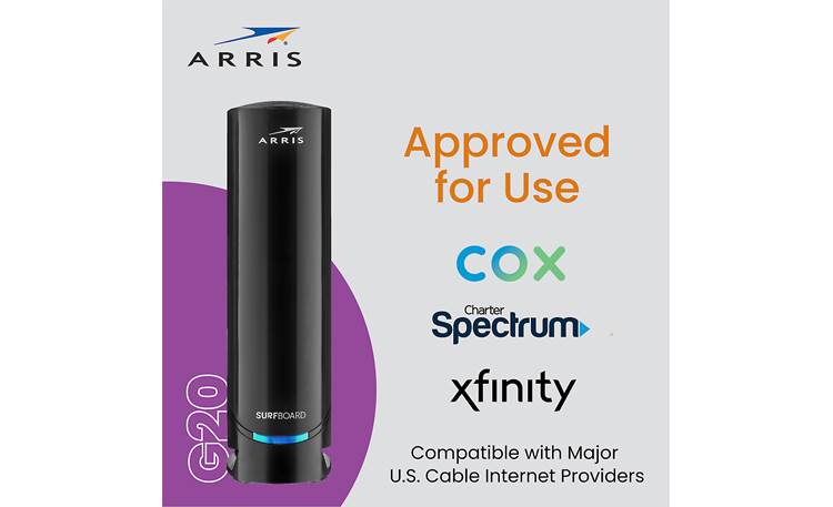 ARRIS SURFboard G20 Cable modem/router with Wi-Fi 6 at Crutchfield