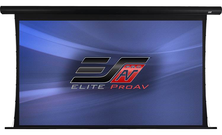 Elite Screens ProAV Motorized, tab-tensioned projector screen in black case with CineGrey 5D ...