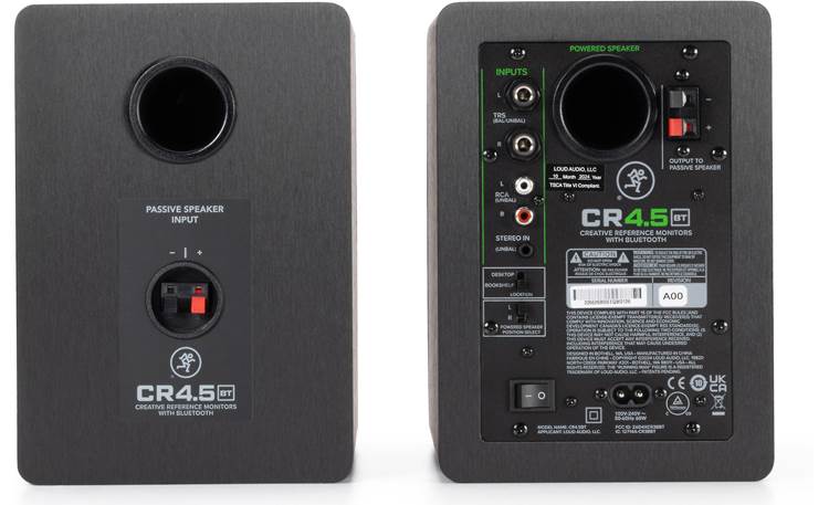 Mackie CR4.5BT 4-1/2" 2-way powered multimedia monitors with tone control and Bluetooth® at ...