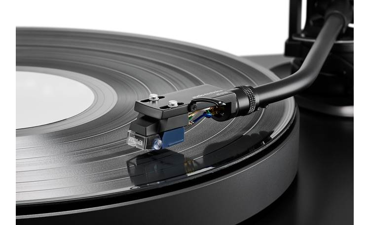 Audio-Technica AT-VM520xEB/H Dual moving magnet phono cartridge on headshell at Crutchfield