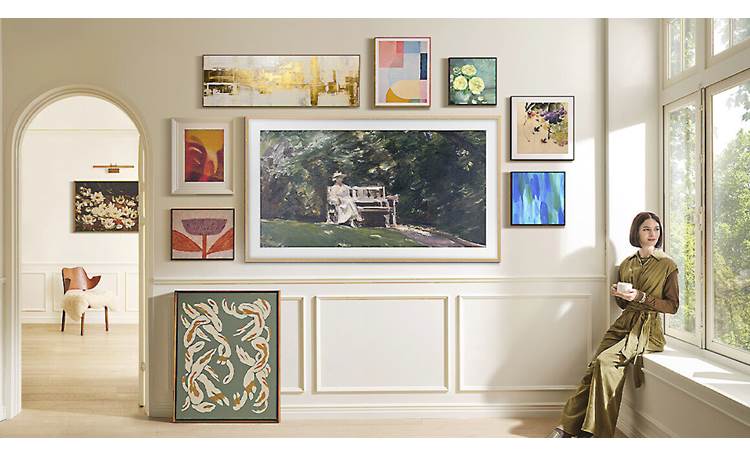 Samsung 65" The Frame Customizable Bezel (Modern) (Teak) Fits ...