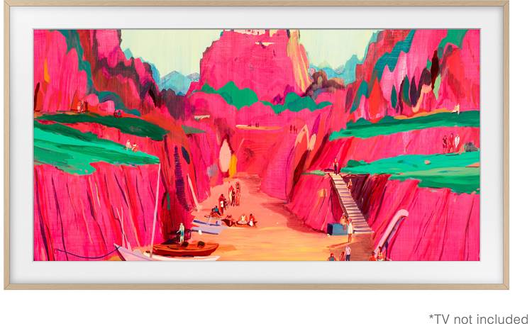Samsung 85" The Frame Customizable Bezel (Modern) (Teak) Fits ...
