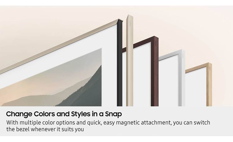 Samsung 85" The Frame Customizable Bezel (Modern) (Teak) Fits ...