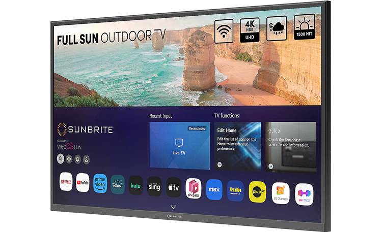 SunBrite™ SB-FS-55-BL (55") Solis Series full-sun Smart 4K outdoor TV ...