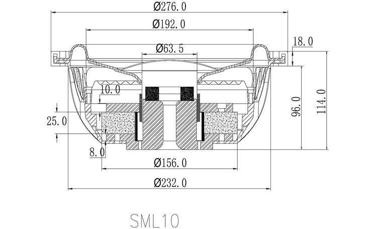 Sundown Audio SML-10 D2 (Dual 2-ohm voice coils) SML-Series 10" thin ...