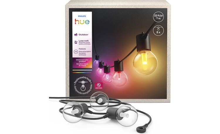 Philips Hue Festavia Globe Outdoor String Lights (7 meters/22 feet ...