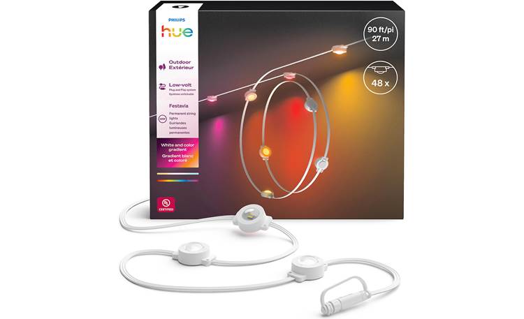 Philips Hue Festavia Permanent Outdoor String Lights (90 feet) (White ...