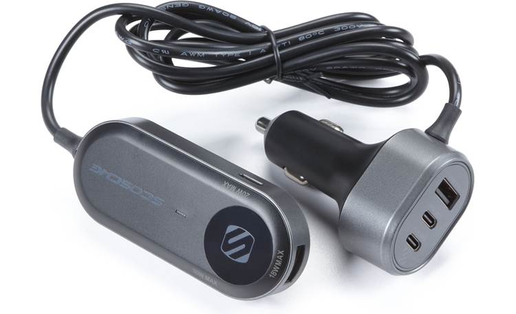 Scosche PowerVolt™ 100 12-volt charger for the car with six USB-C and ...