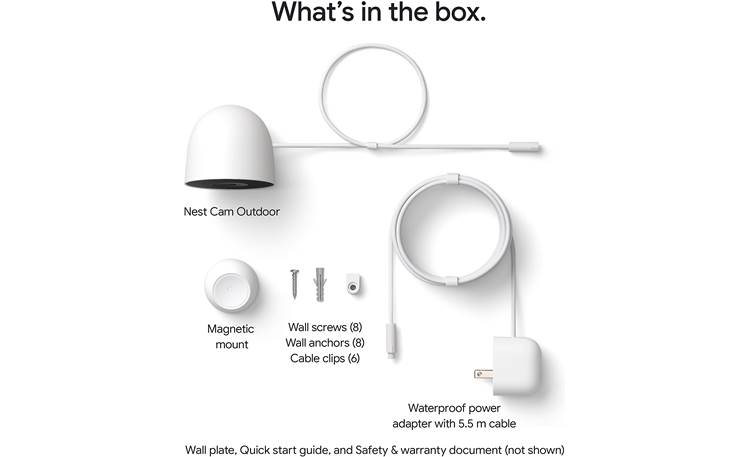 Google Nest Cam Outdoor (Wired, 2nd Gen) (Snow) Plug-in, AI-powered ...