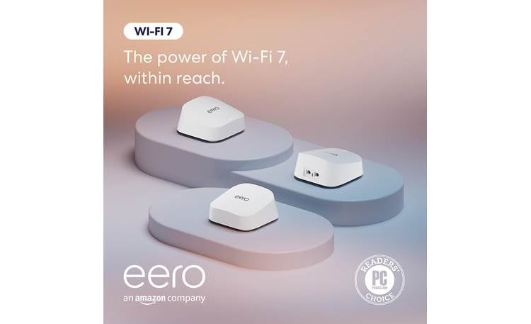 eero 7 (3-pack) Dual-band mesh Wi-Fi 7 system with 3 modules, supports ...