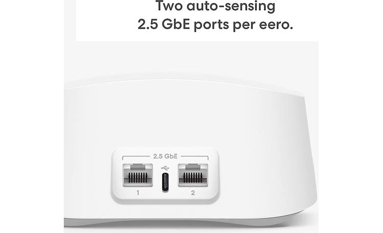 eero 7 (3-pack) Dual-band mesh Wi-Fi 7 system with 3 modules, supports ...