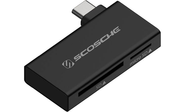 Scosche Strikeline® CR2 USB-C dual-slot adapter for microSD/SDHC/SDXC ...