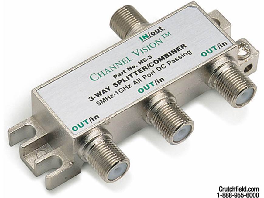 Channel Vision HS-3 Three-way Splitter/Combiner at Crutchfield