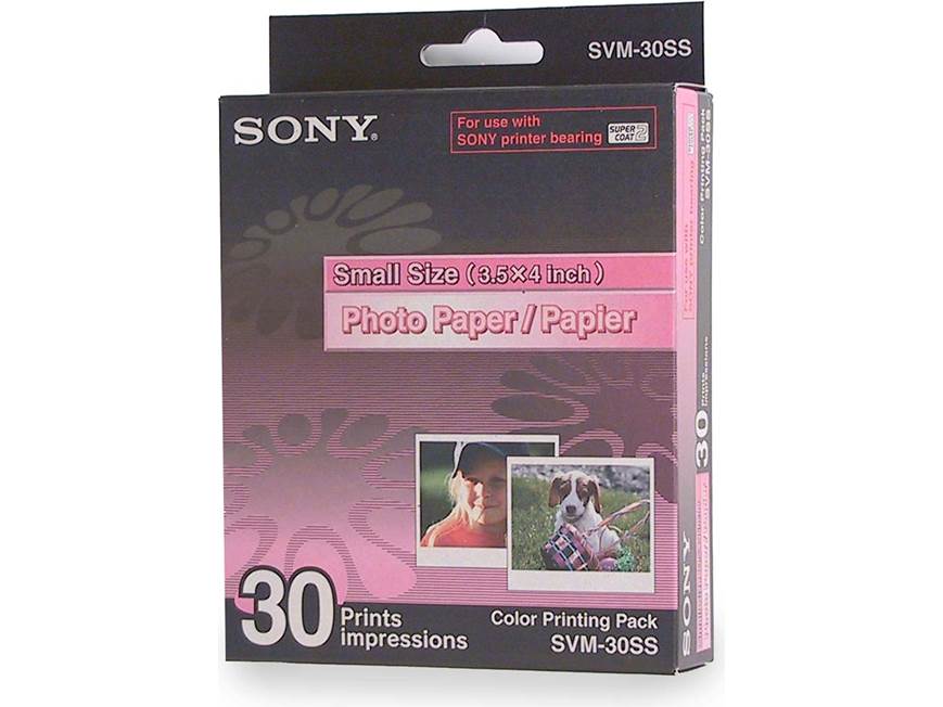 Sony SVM-30SS Print pack for use with Sony DPP-SV55 and DPP-SV77 ...