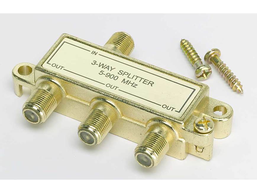 Recoton 3-way coaxial signal splitter at Crutchfield