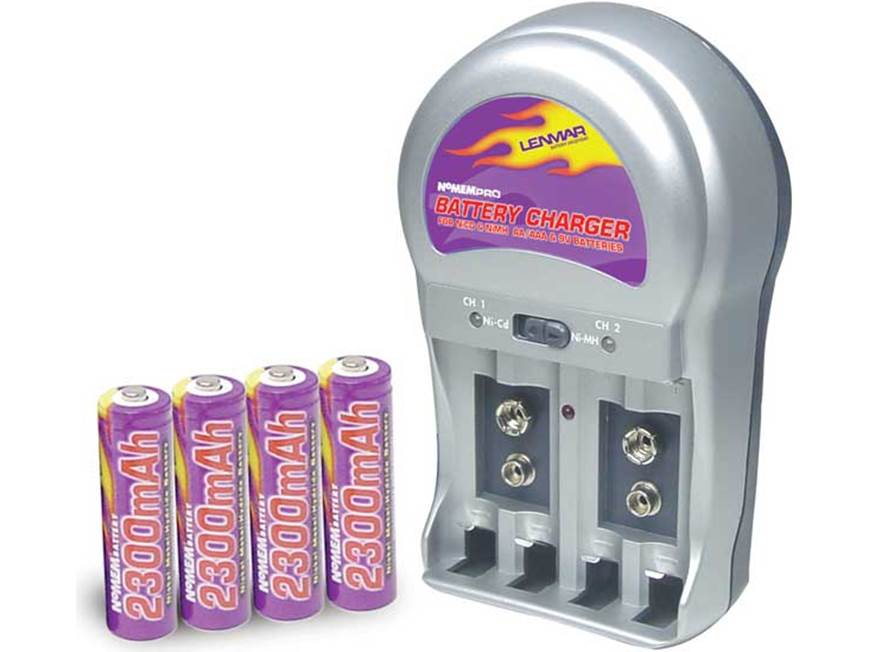 Lenmar PRO99 Portable Battery Charger 4 rechargeable "AA" batteries and ...