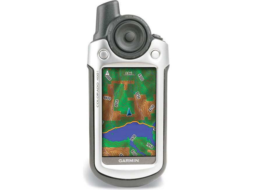 Garmin Colorado™ 400i Handheld GPS navigator with detailed map of U.S ...