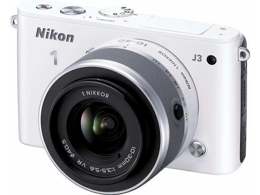 Nikon 1 J3 with Standard 3X Zoom Lens (White) 14-megapixel hybrid ...