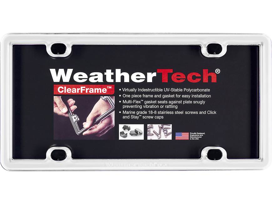 WeatherTech ClearFrame™ (White) License plate frame (White) at Crutchfield