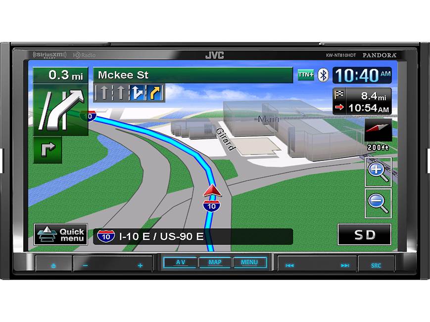JVC KW-NT810HDT Navigation receiver at Crutchfield