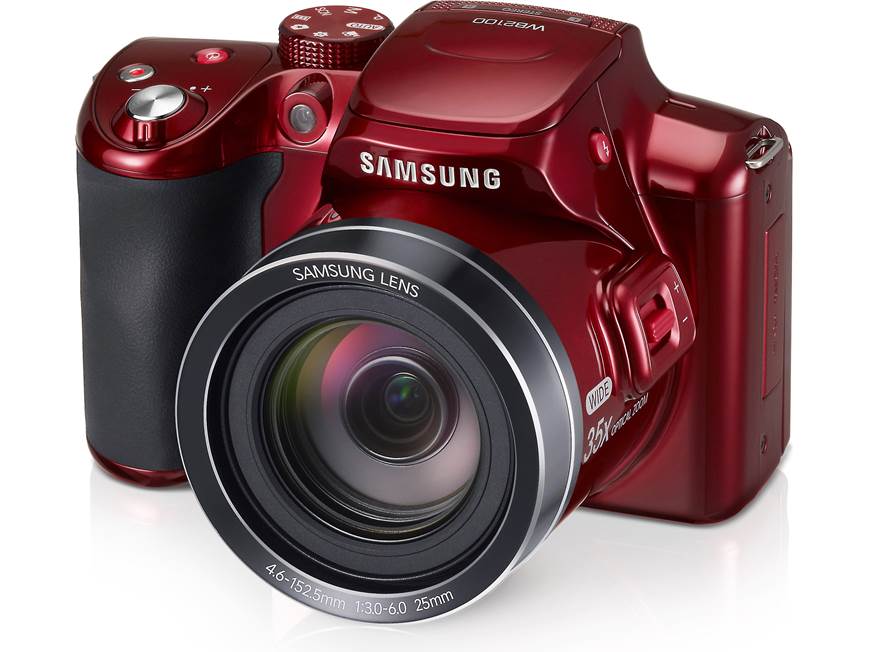Samsung WB2100 (Red) 16.3-megapixel digital camera with 35X optical ...